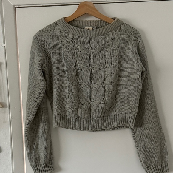 Opia | Sweaters | Opia Cable Knit Crop Sweater | Poshmark